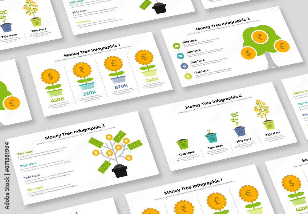 Money Tree Infographic Template layout Stock Template | Adobe Stock