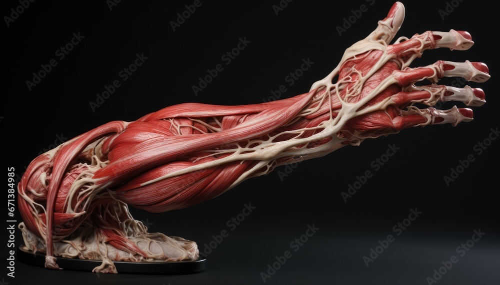 Anatomical Model for Visualizing Muscles, Bones, and Ligaments Stock ...