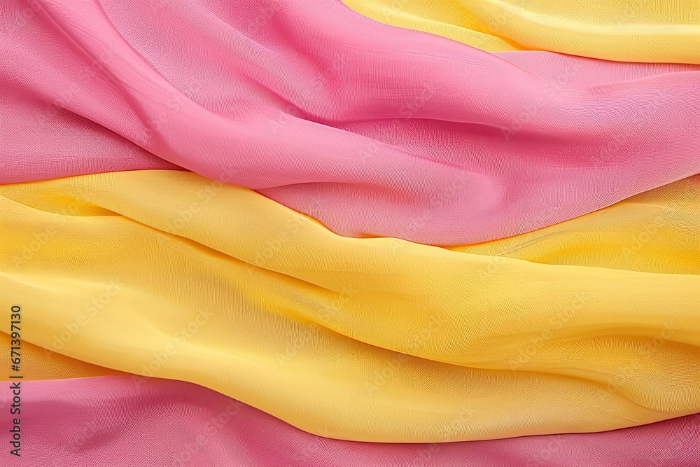 Chiffon Colors: Pink and Yellow Fabric Texture for Diverse Backgrounds ...