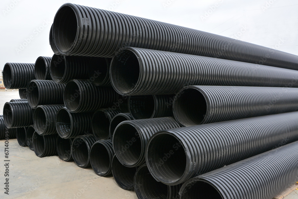 Metal Reinforced PE Spiral Corrugated Pipe, HDPE Corrugated Drain Pipe ...
