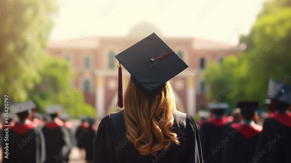 Graduation student wearing black cap and gown Stock Illustration ...