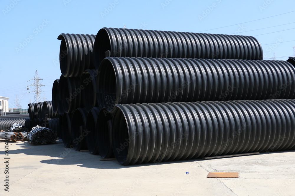 Metal Reinforced PE Spiral Corrugated Pipe, HDPE Corrugated Drain Pipe ...