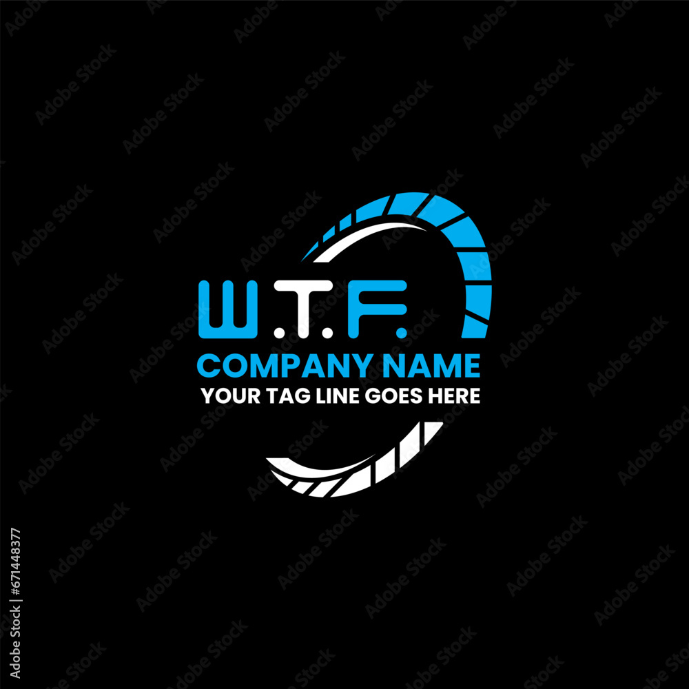 WTF letter logo vector design, WTF simple and modern logo. WTF luxurious alphabet design Stock ...