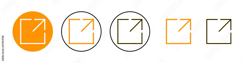 External link icon set for web and mobile app. link sign and symbol ...