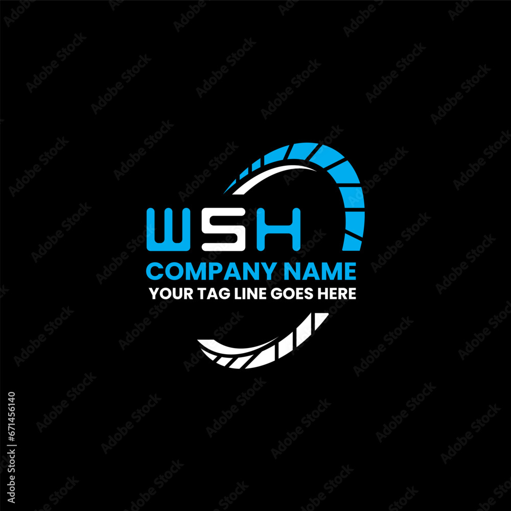 WSH letter logo vector design, WSH simple and modern logo. WSH ...