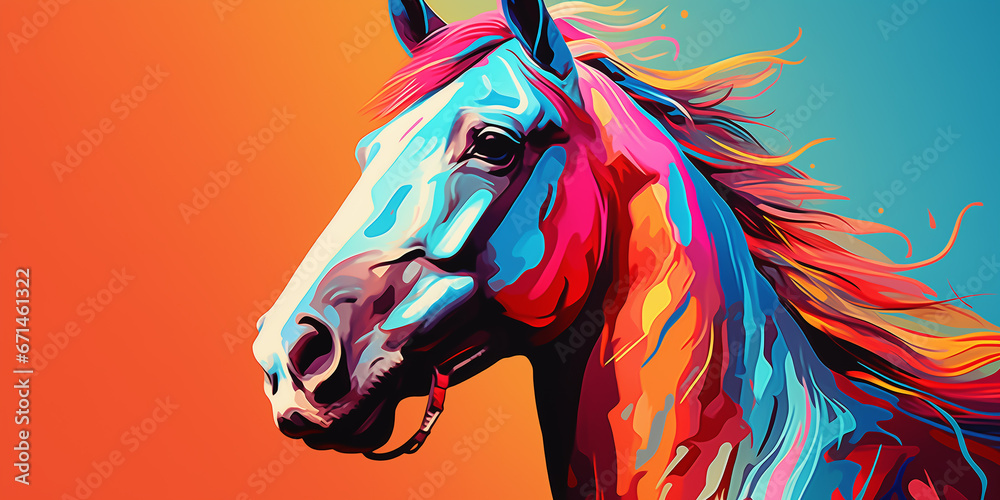 Bright and colorful animal poster. Stock Illustration | Adobe Stock