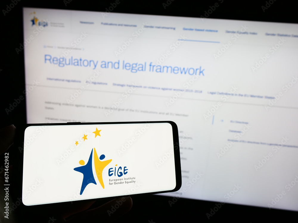 Stuttgart, Germany - 10-25-2023: Person holding mobile phone with logo ...