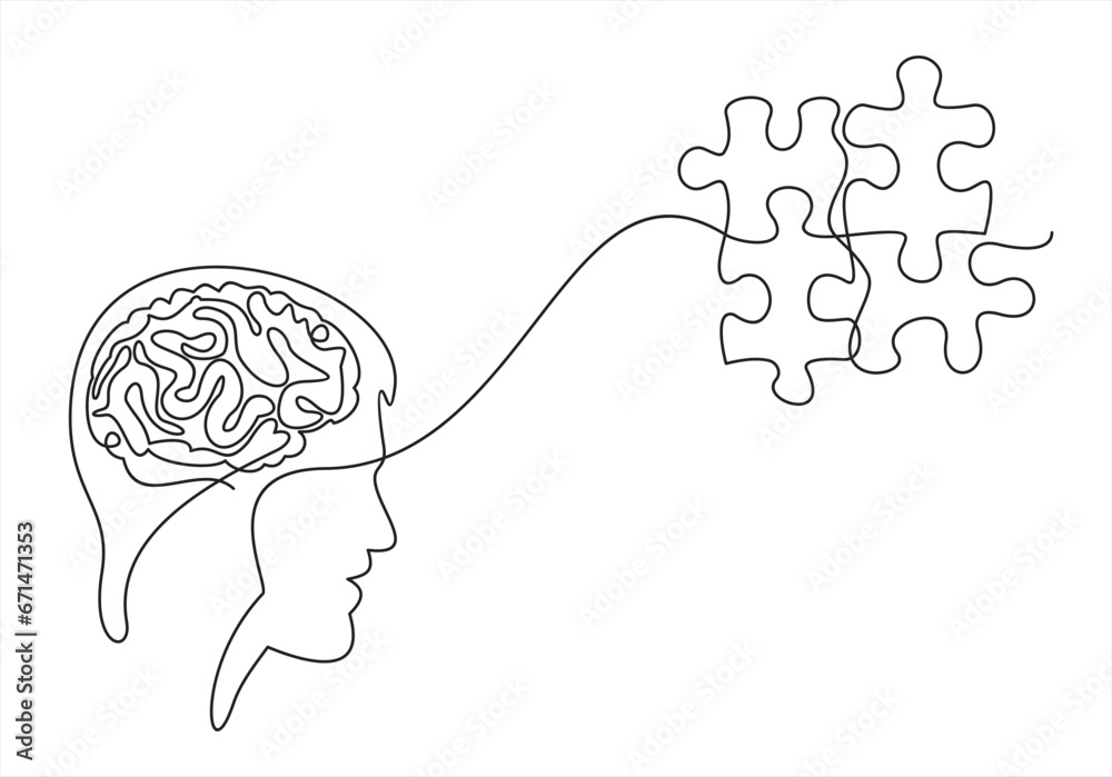 Mental health problem, psychology and business education concept ...