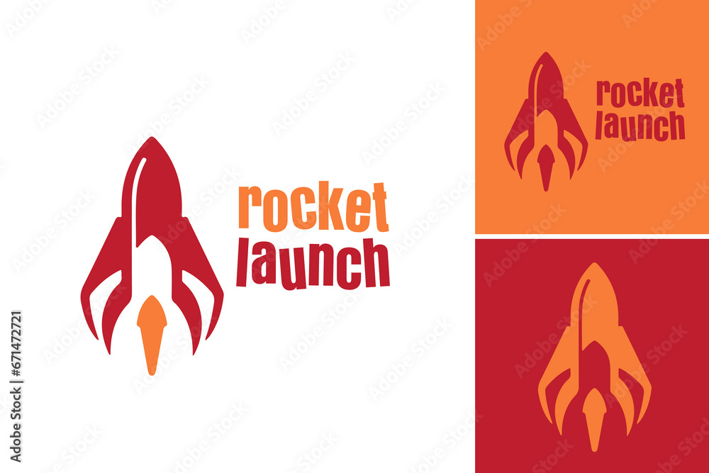 Rocket Launch Logo: This asset is a logo design depicting a rocket ...