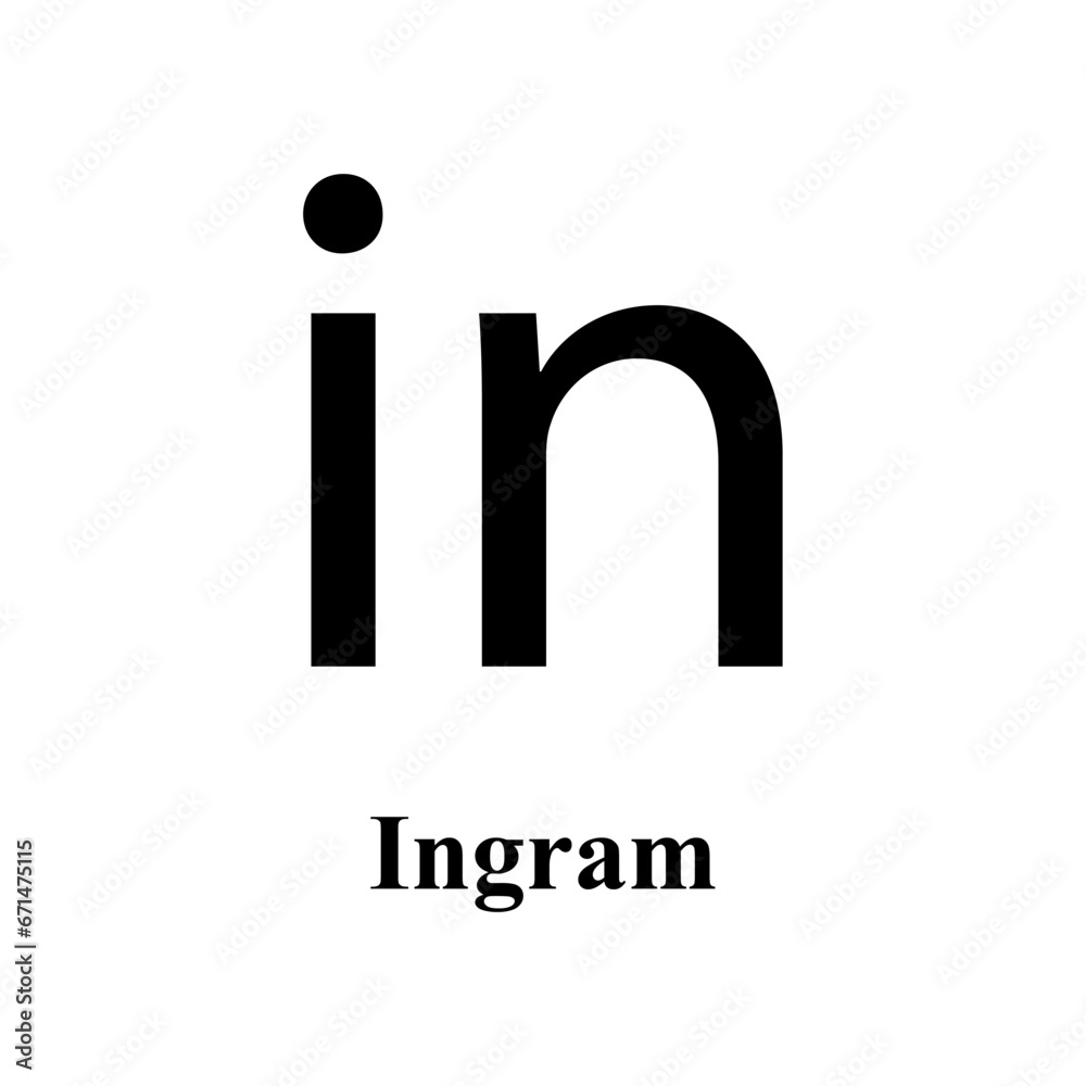 Collection of different Ingram icons. Social media logo. Line art and ...