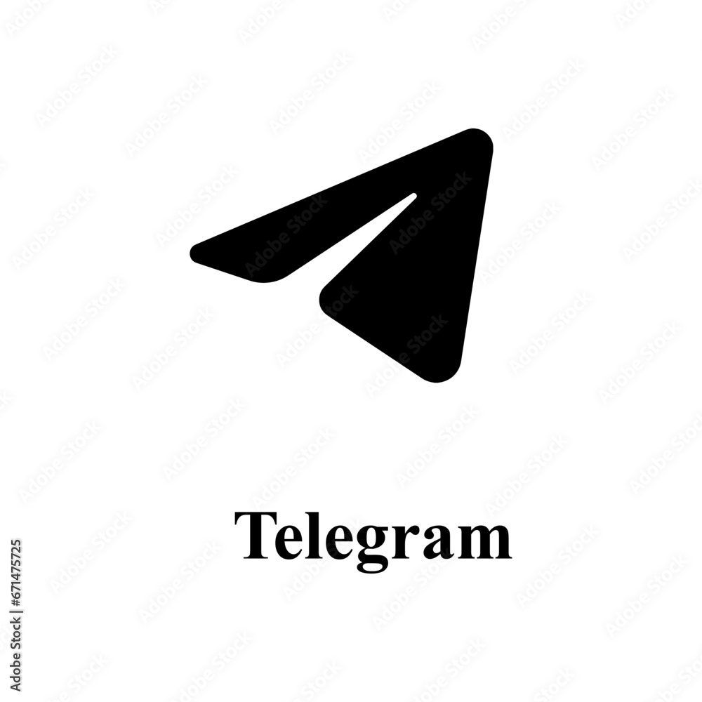 Collection of different telegram icons. Social media logo. Line art and ...