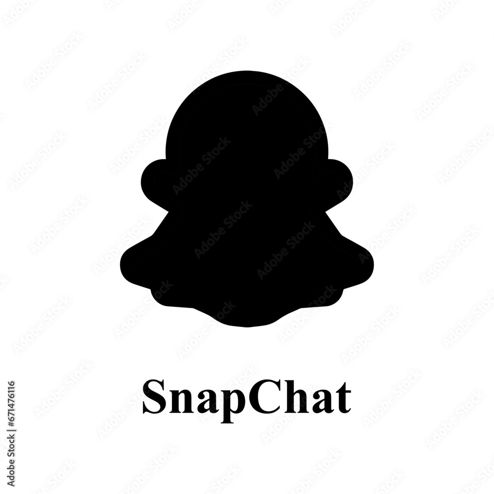 Collection of different SnapChat icons. Social media logo. Line art and ...