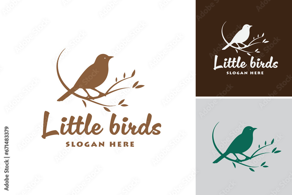 "little birds logo" suggests that this logo design asset is a logo ...