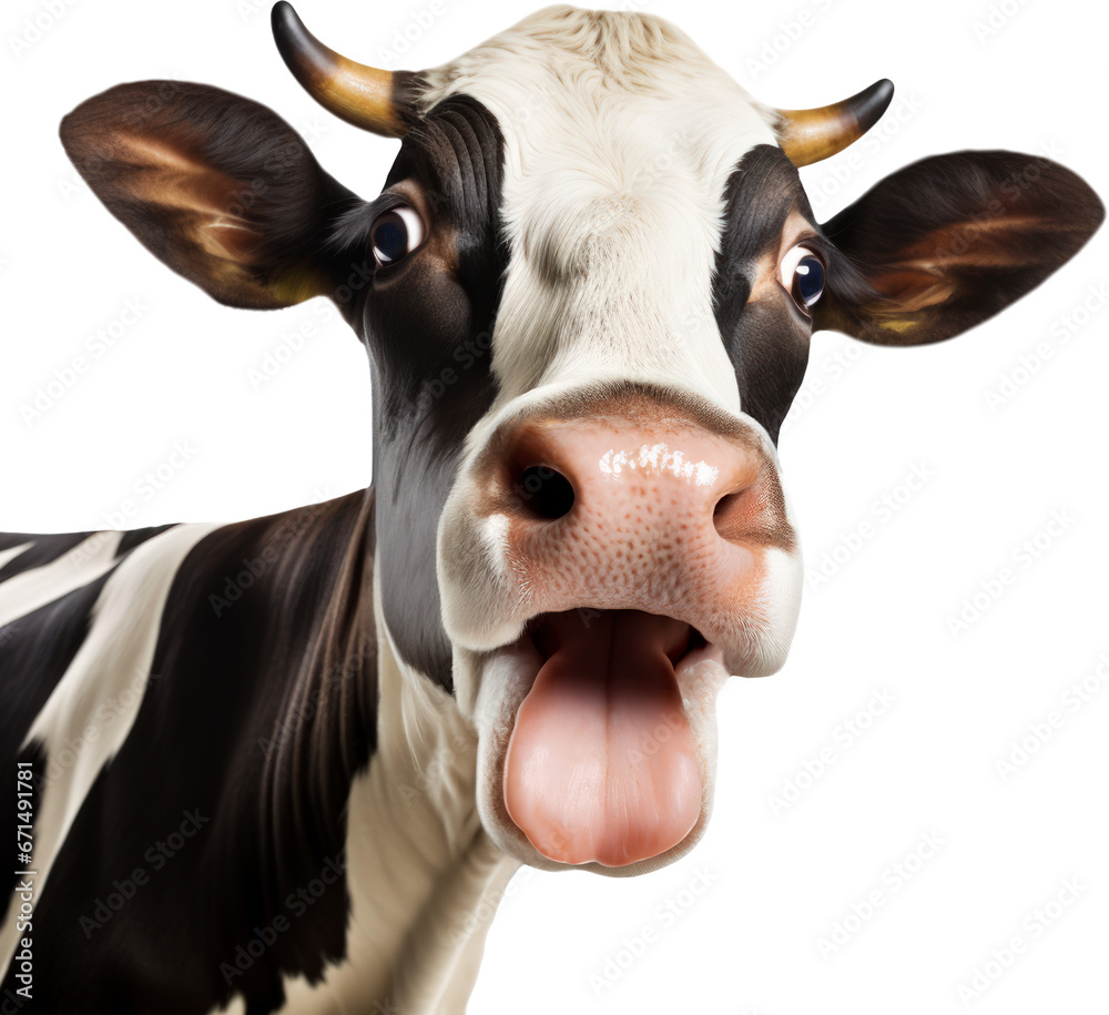 Funny cow transparent background PNG clipart Stock Illustration | Adobe ...