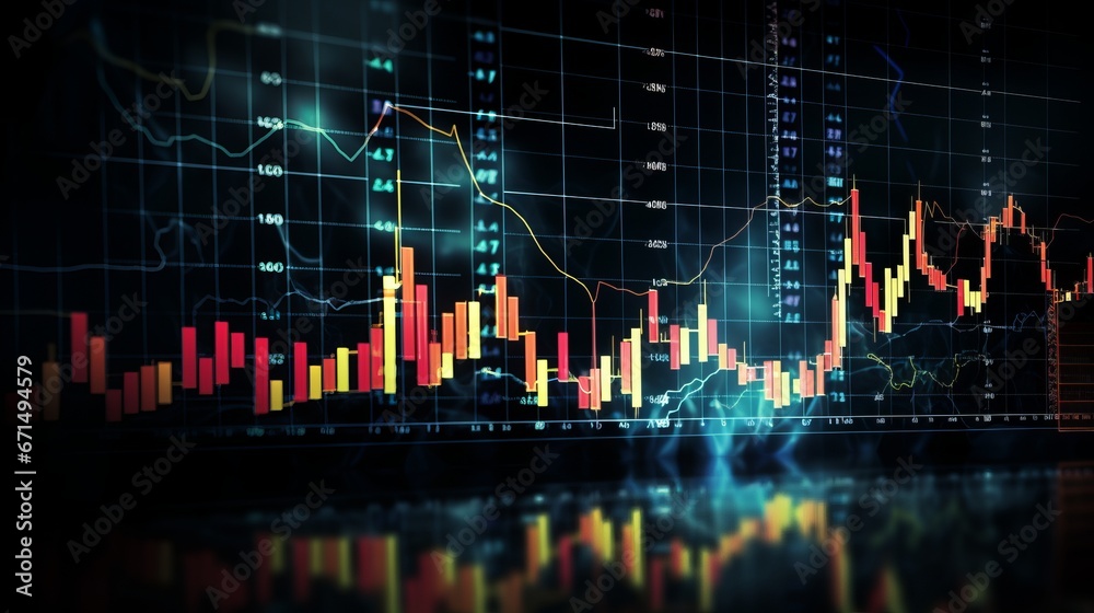 Stock Market Index Chart Displaying Growth over Time Stock Illustration ...