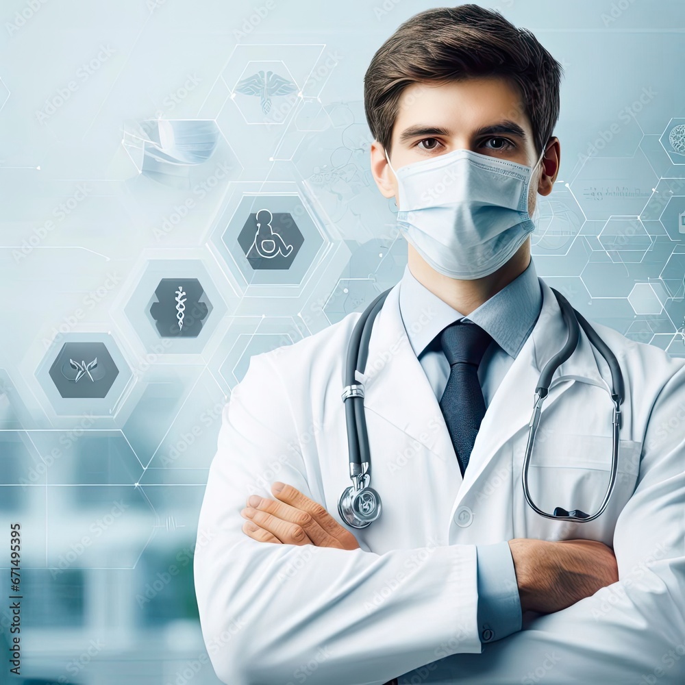 Young Doctor medical practitioner health professional surgeon diagnose ...