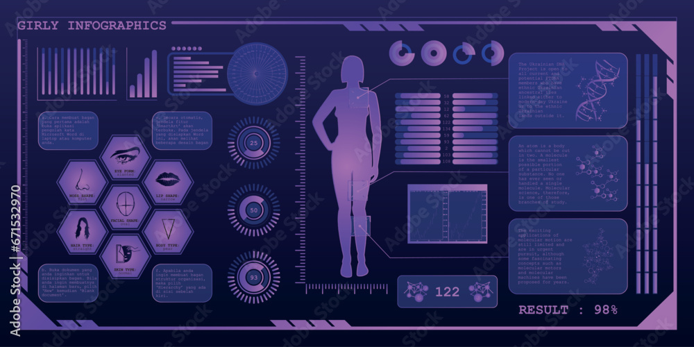 Girly infographics. Beauty Scale. Parameters of female attractiveness ...