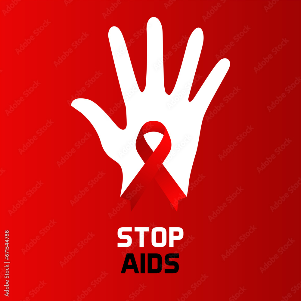 World AIDS Day. hand stop Aids virus. Aids Awareness icon design for ... World AIDS Day. hand stop Aids virus. Aids Awareness icon design for ...