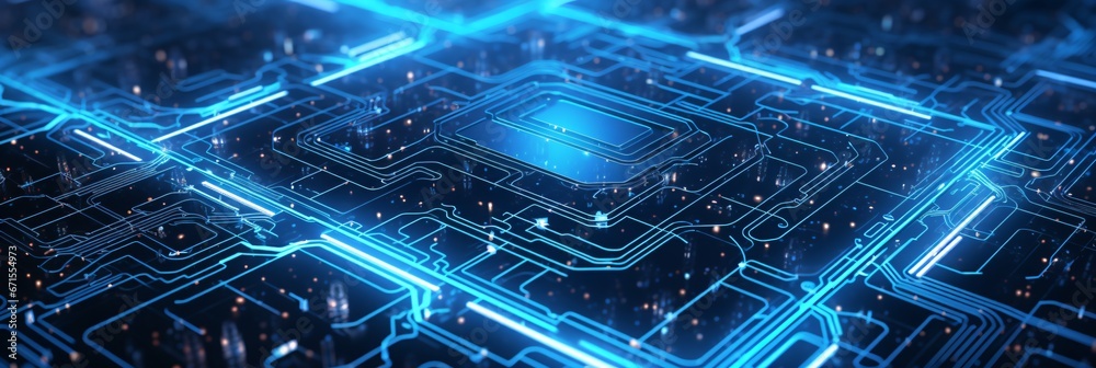 high-tech supercomputer cpu, futuristic technology background with ...