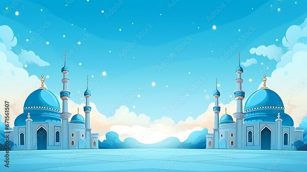 cartoon great big mosque Stock Illustration | Adobe Stock