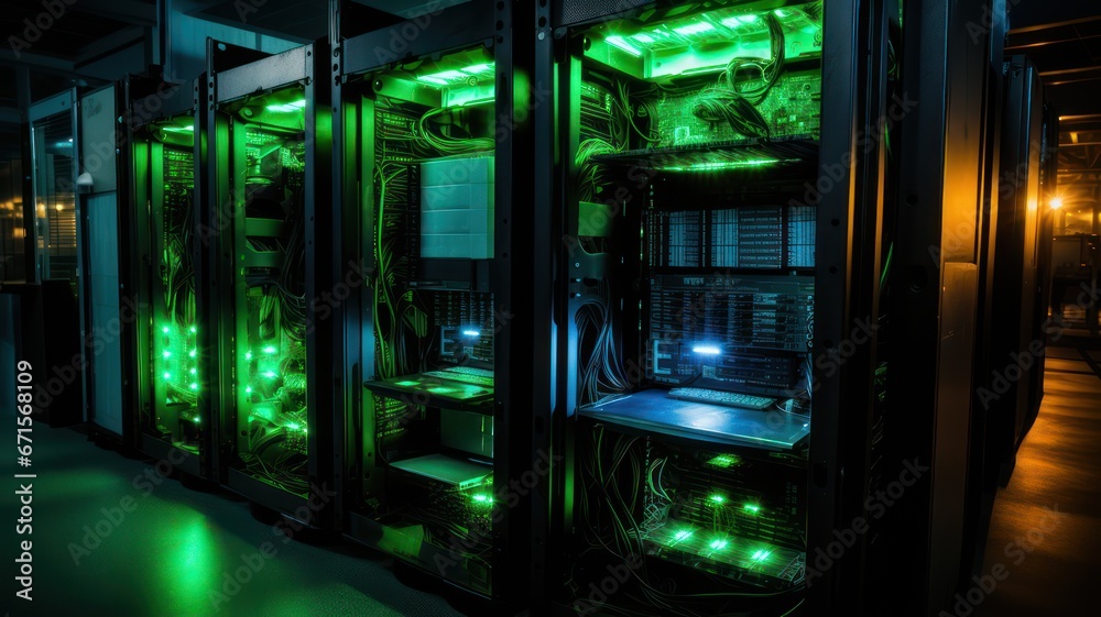 Server Room's Complex Hardware Represents Critical Infrastructure ...