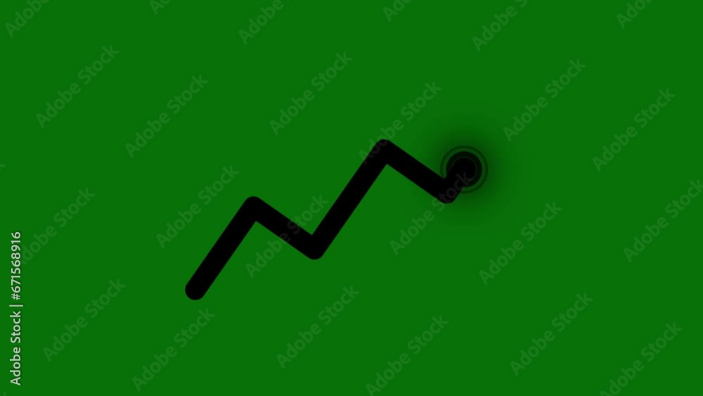 Animated financial growth chart with trend line graph. Growth bar chart ...