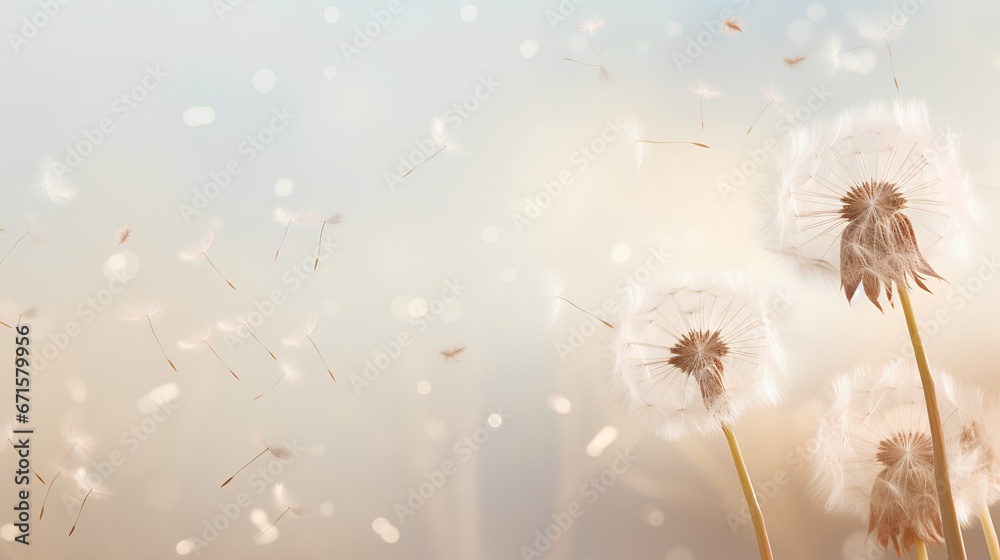 Dandelion fluff background for aesthetic minimalism style background ...