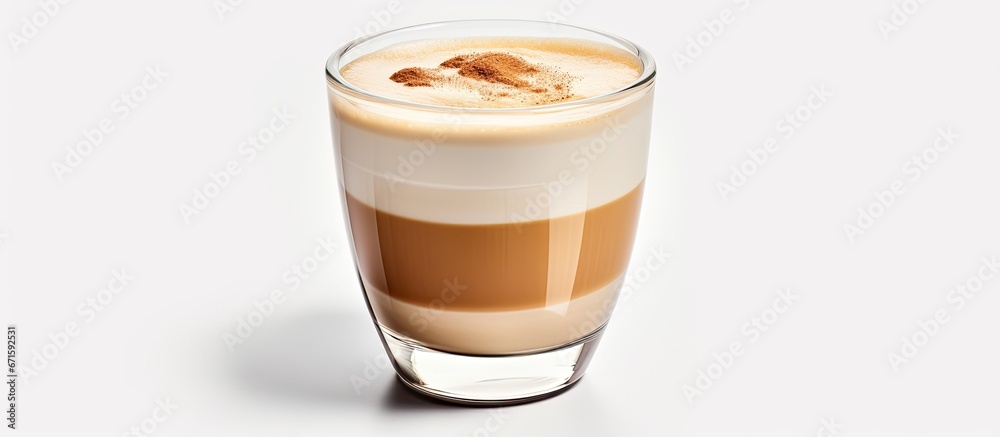 Various types of coffee and milk drinks like latte macchiato cappuccino ...