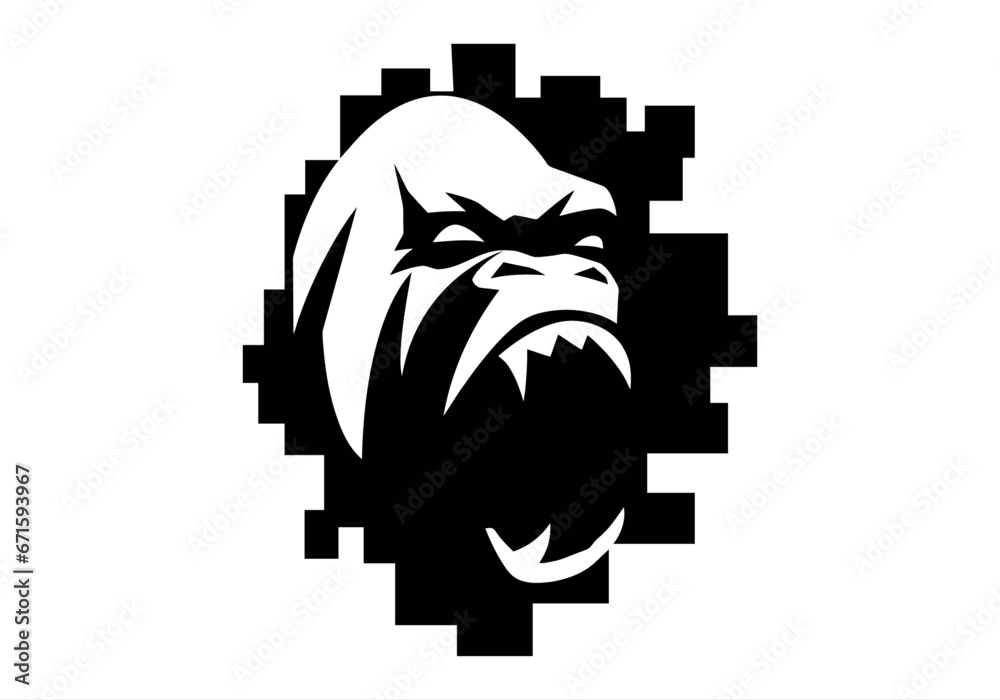 angry, animal, ape, boss, bow tie, cigar, cigarette, club, fitness, gaming, gorilla, gorilla ...