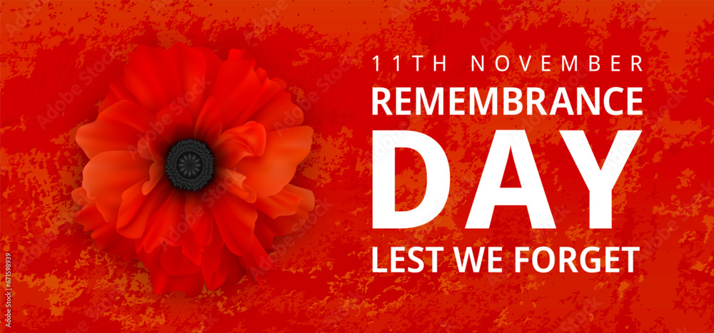 Remembrance Day Poster. Poppy Day. Poppy flower - Remembrance Day ...
