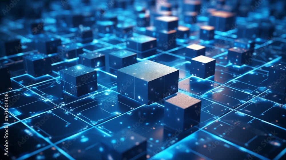 Blockchain Technolog Illustrate the concept of blockchain with ...