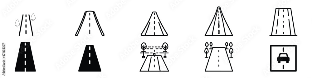 Road Icon. Road icon vector, Road icons, roads icon symbol vector logo ...