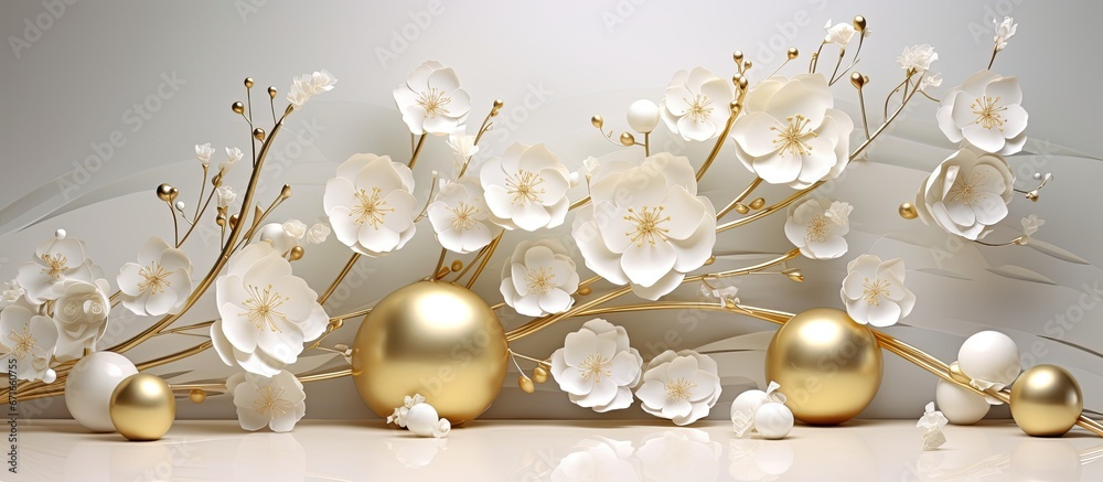Custom designed digital printing wallpaper featuring a 3D background ...