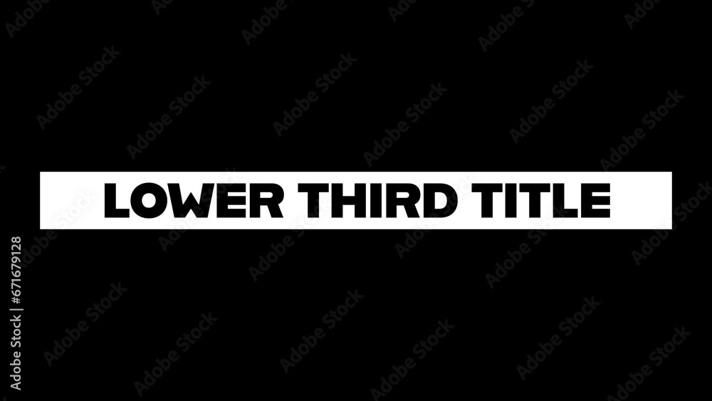 Clean Modern Bouncing Lower Thirds Title Stock Template | Adobe Stock