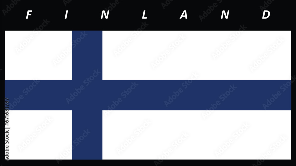 Finland flag, National Finland flag. Flat vector illustration. EPS10 ...