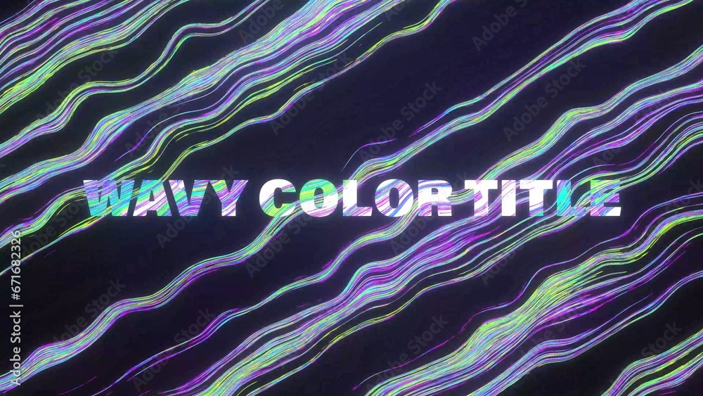 Wavy Colors Awesome Title Intro and Logo Reveal Stock Template | Adobe ...