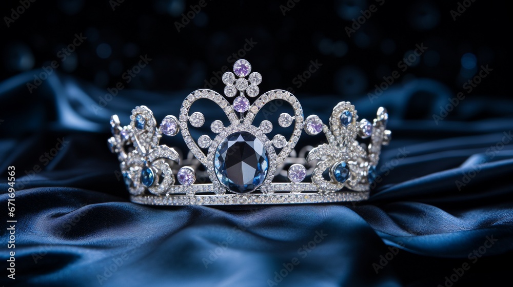 Diamond Silver Crown for Miss Pageant Beauty queen Contest, Crystal ...