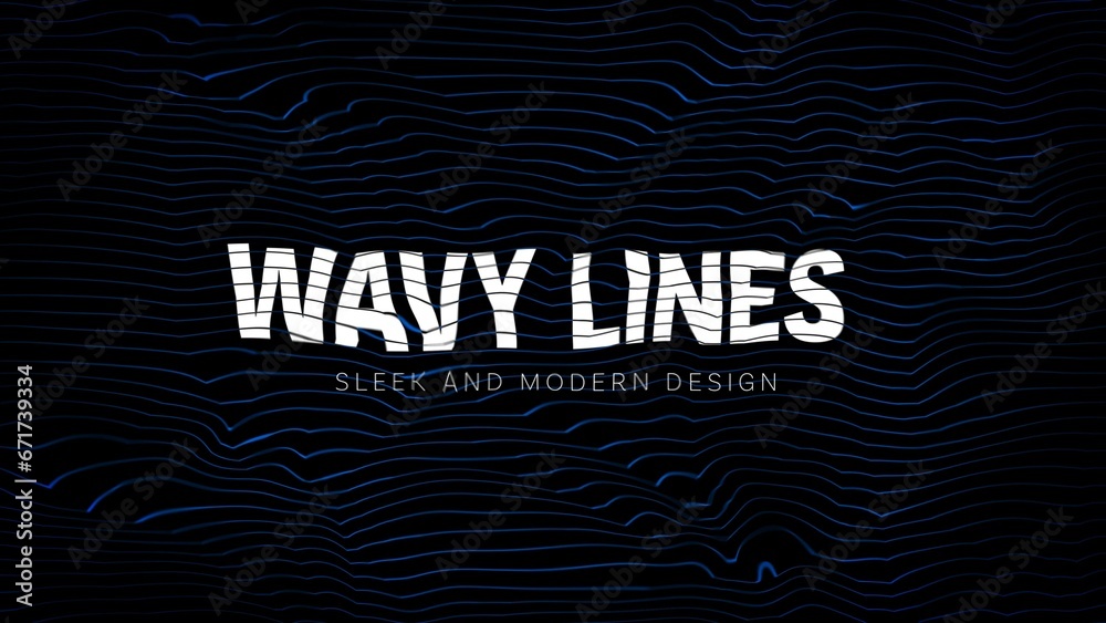 Wavy Lines Title Displacement Intro Stock Template | Adobe Stock