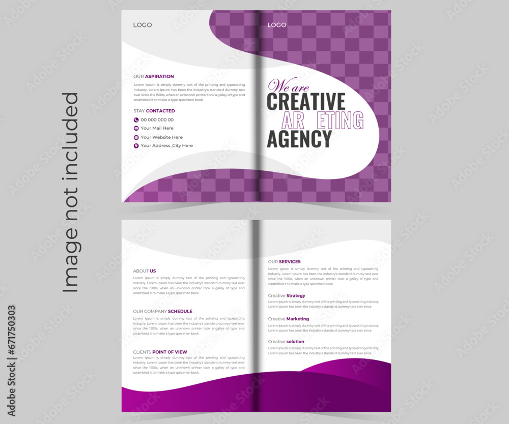 bifold brochure, brochure template, company profile design, company ...