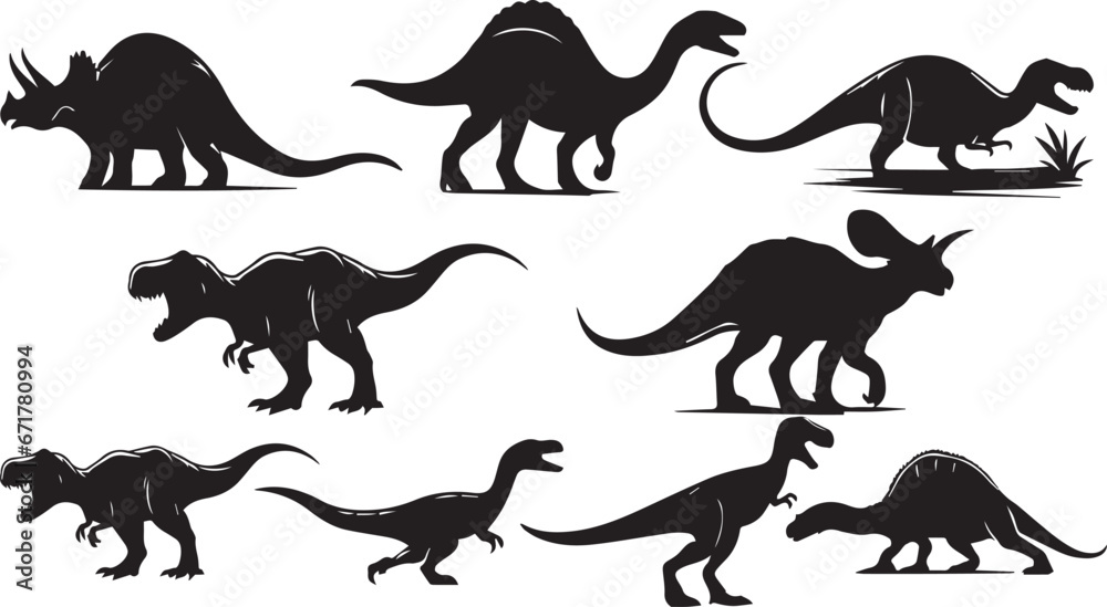 Dinosaur EPS, Dinosaur Silhouette, Dinosaur Vector, Dinosaur Cut File ...