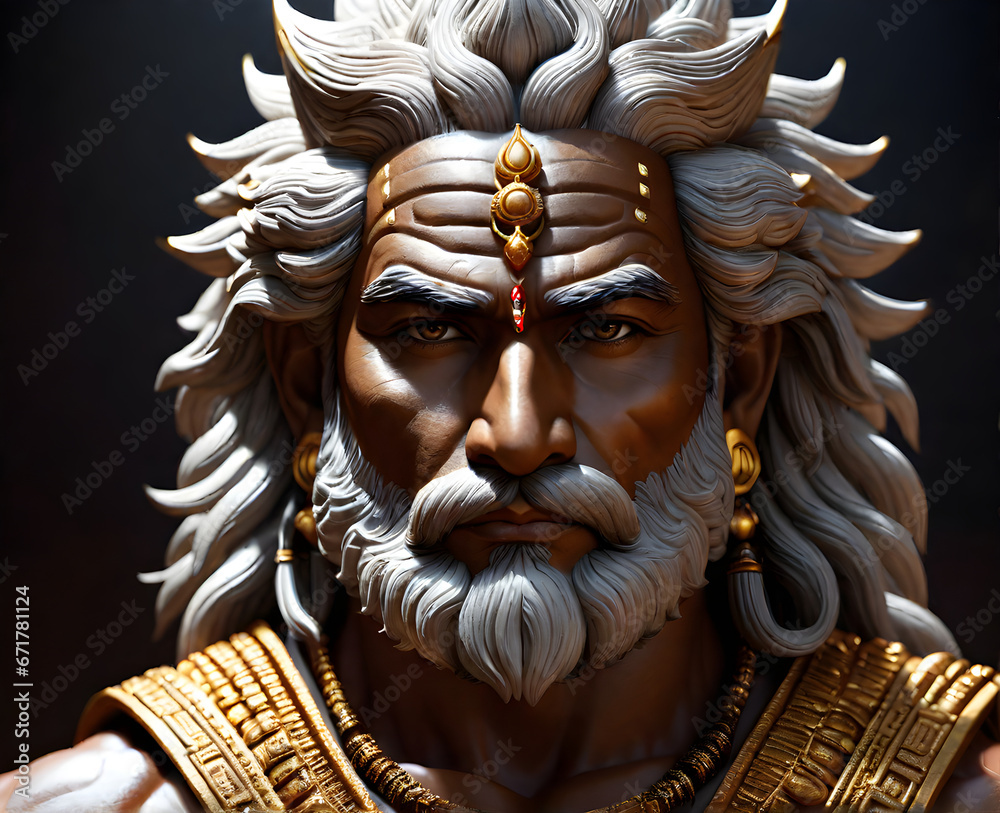 Brahma: The Creator Deity in Hindu Mythology. generative AI Stock ...