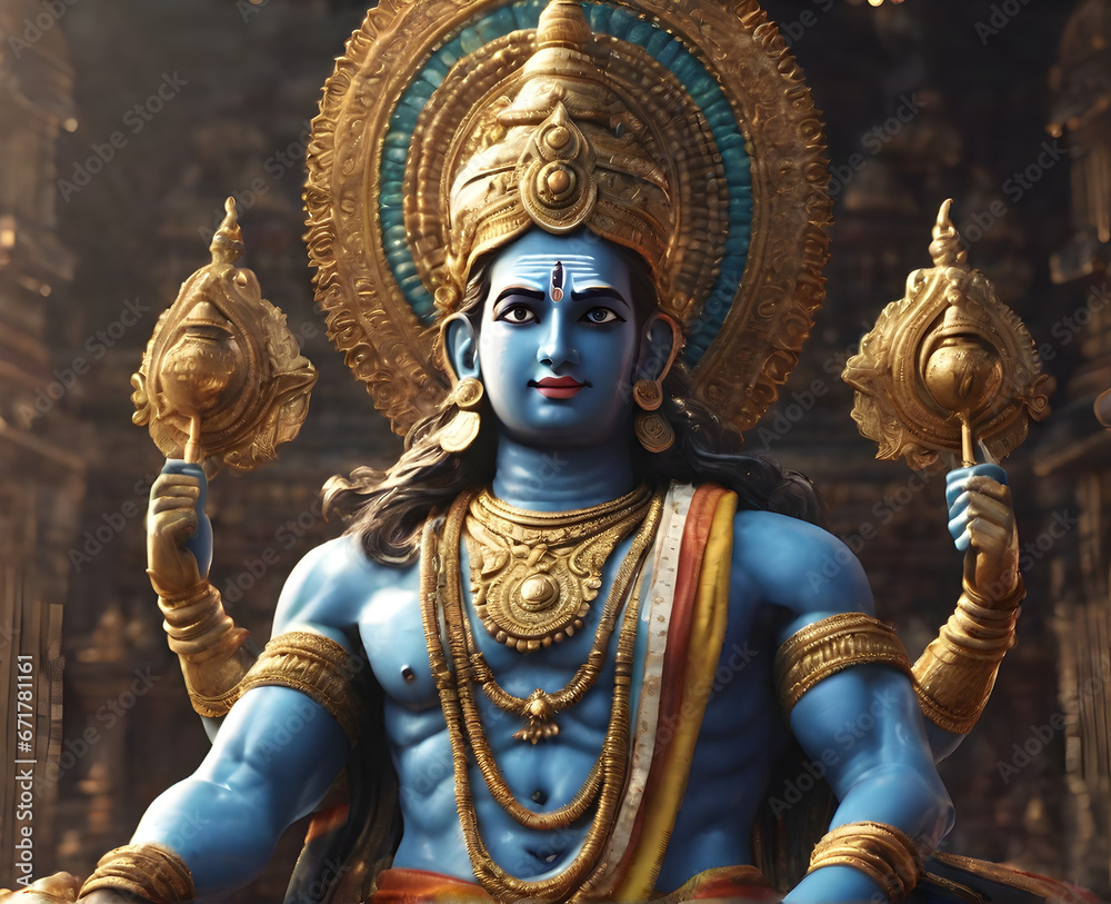Brahma: The Creator Deity in Hindu Mythology. generative AI Stock ...