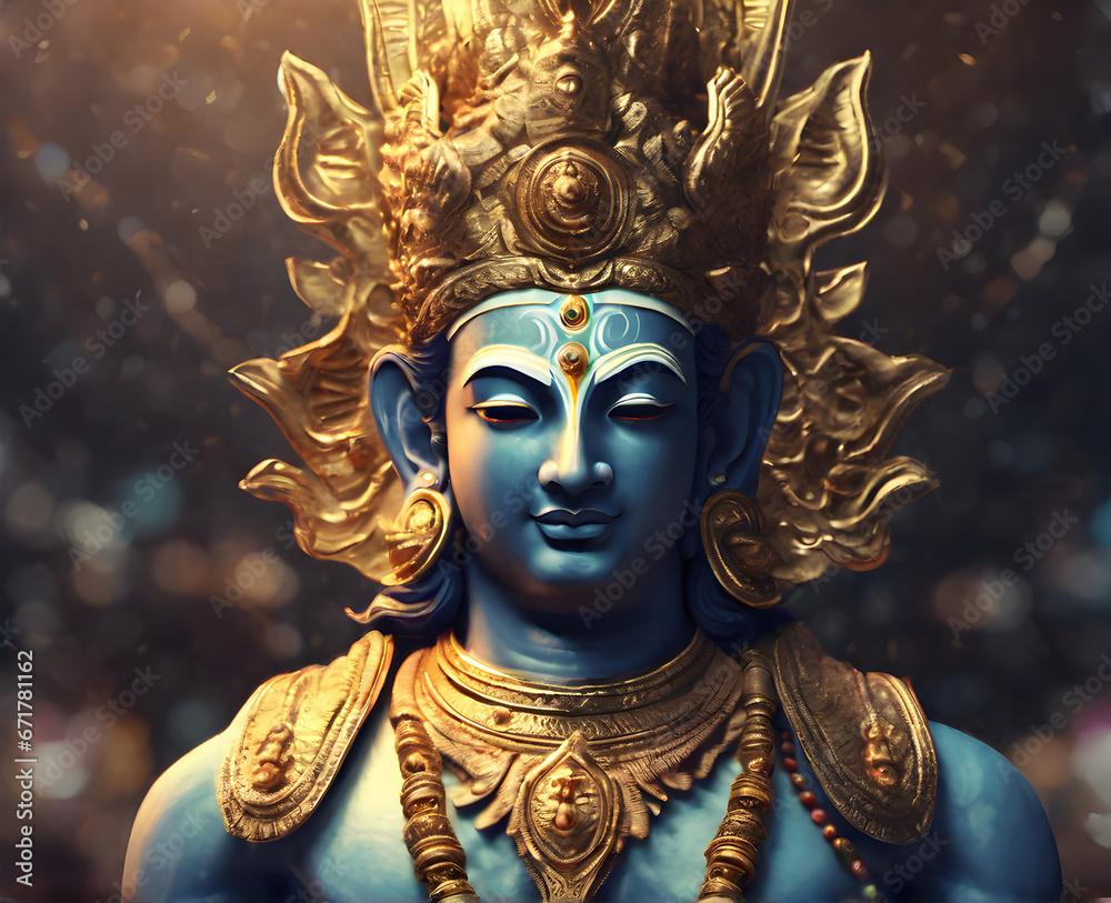 Brahma: The Creator Deity in Hindu Mythology. generative AI Stock ...