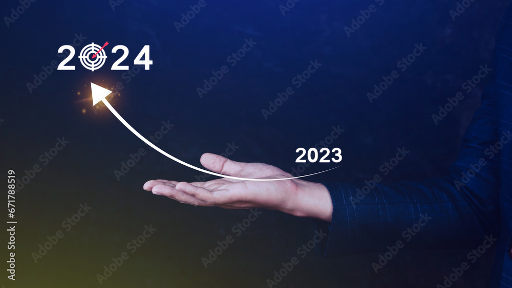 2024 Business Planning, Strategy, creative, Idea concept, Businessman ...