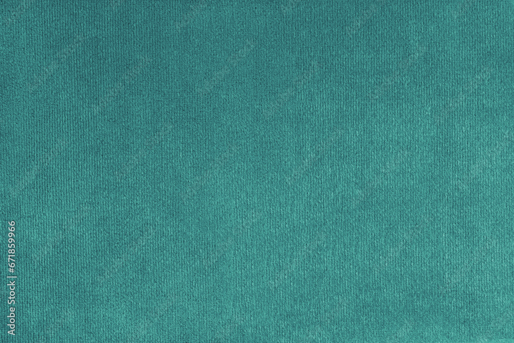 Texture background of velours turquoise fabric. Upholstery texture ...