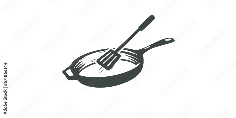 Vetor de food cooking utensils logo design, kitchen utensils, cooking ...
