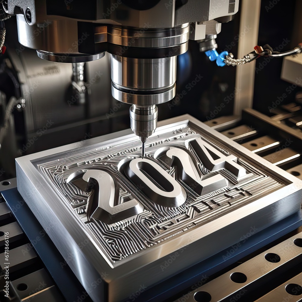 CNC drilling machine drilled 2024 number in steel generative ai Stock ...