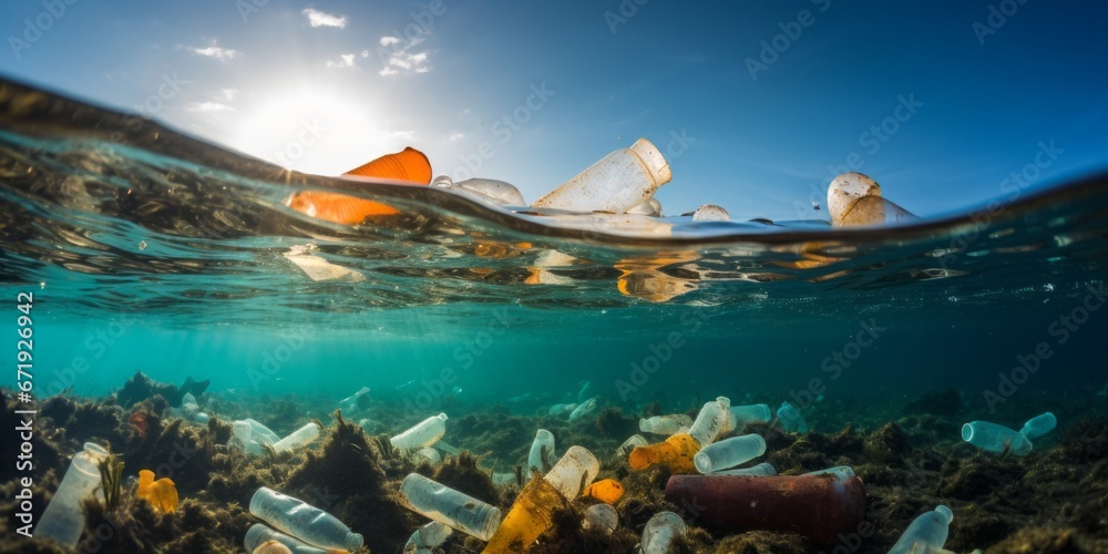 An Environmental Catastrophe as a Beach Overflows with Plastic Waste ...