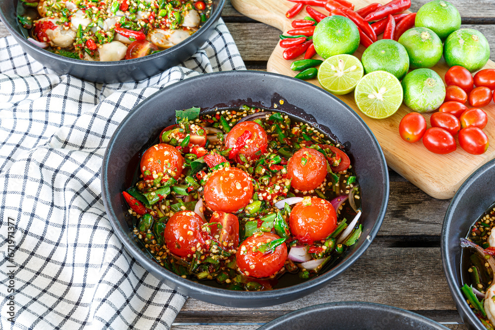 Thai food, Spicy salad, Yum , Egg Yum Salad, Thai food is "Yum Khai ...