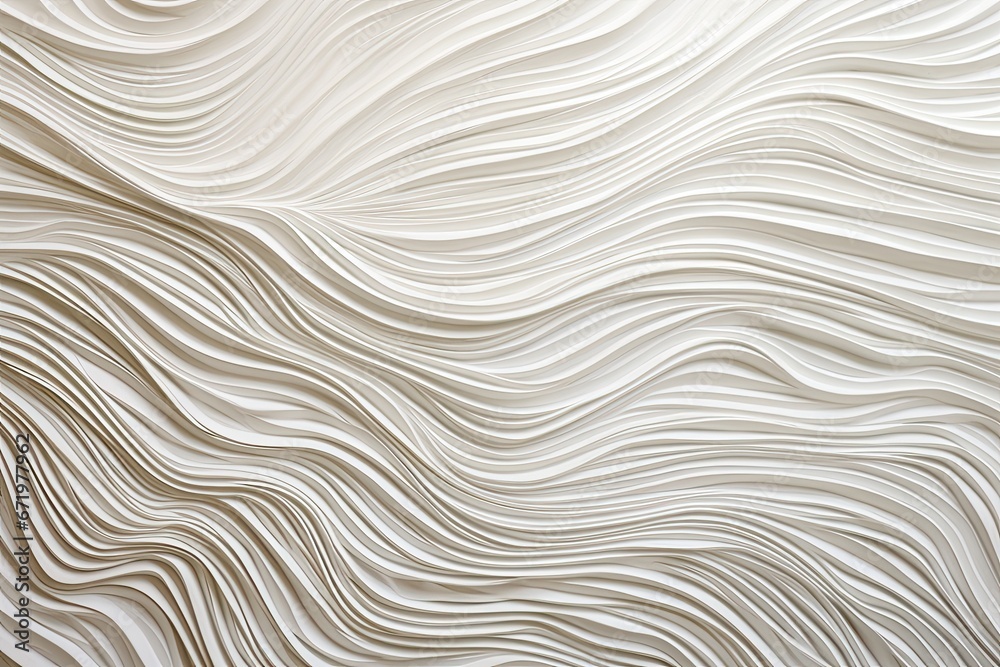 Silk Vortex - Interior Wall Decoration: Abstract White Wave Pattern ...
